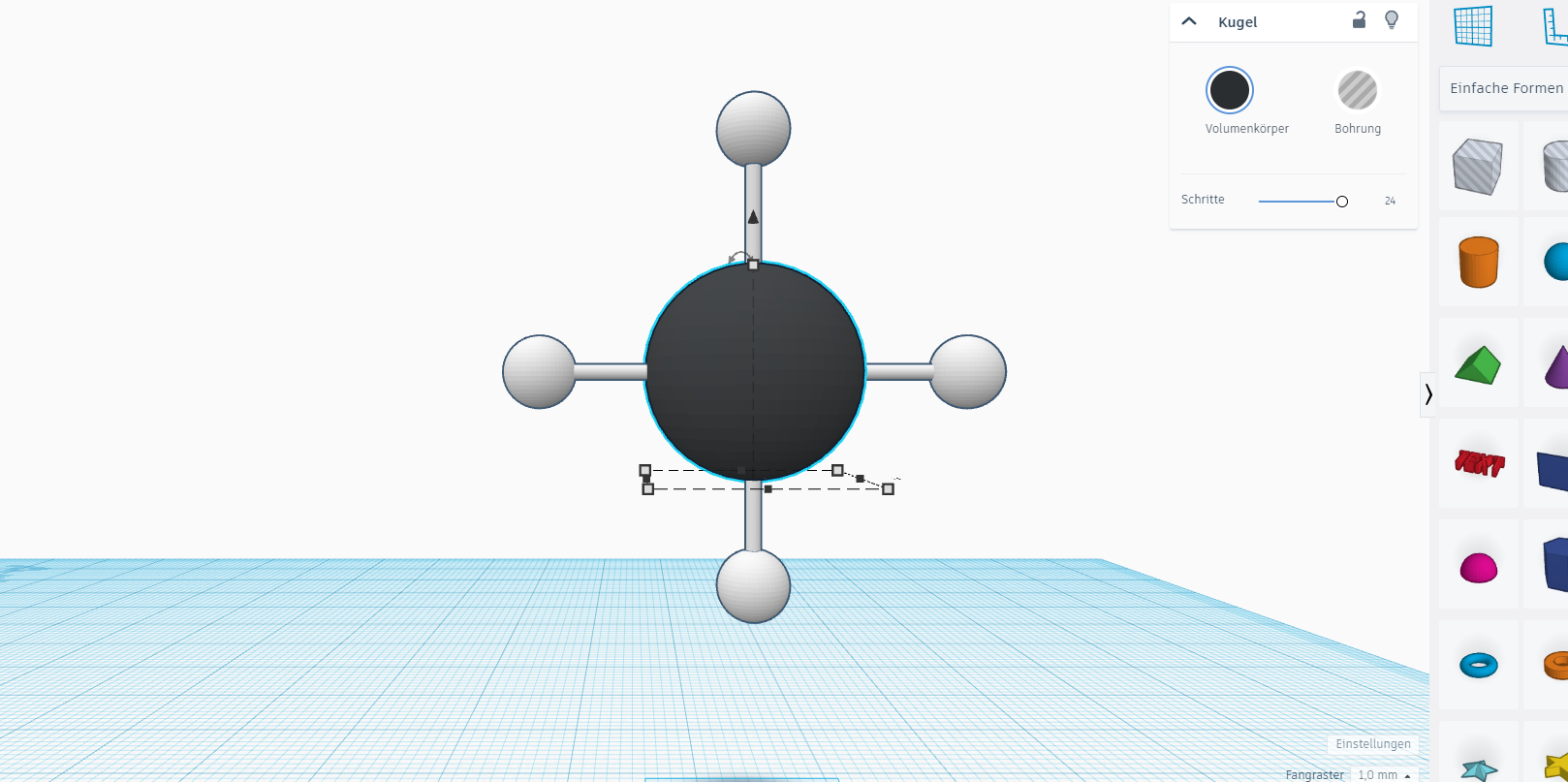 Moleküle modellieren mit TinkerCAD – Dibana